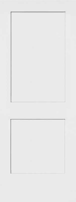 2-Panel Shaker Smooth Hollow Core White Primed Composite Interior Door ...